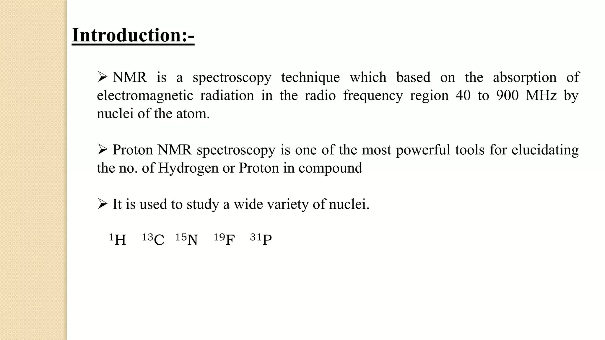 NMR Spectroscopy | PPT