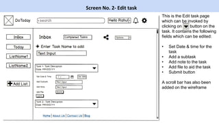 Website wirerframes | PDF