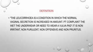 Leucorrhea | PPTX