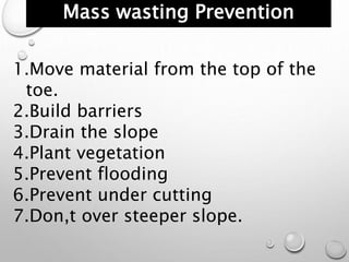 Mass wasting | PPTX