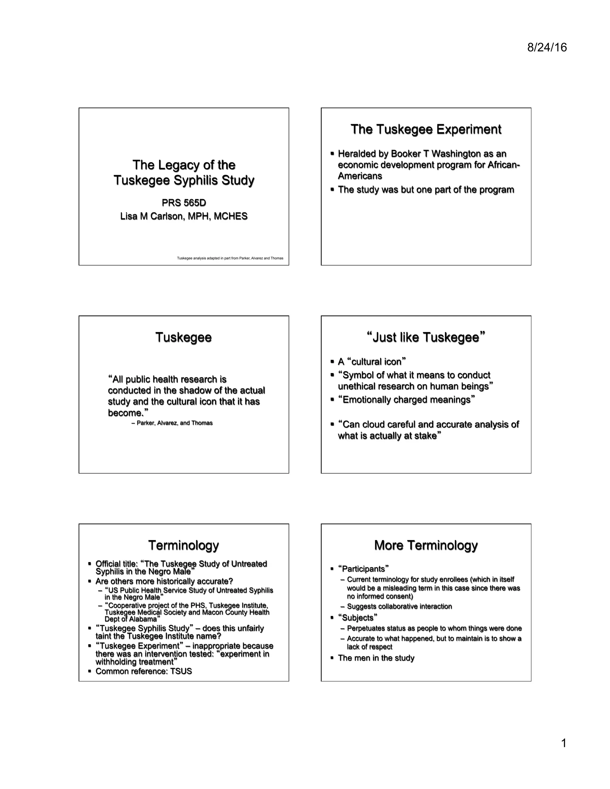 PRS565Tuskegee and guatemala 2016 | PDF