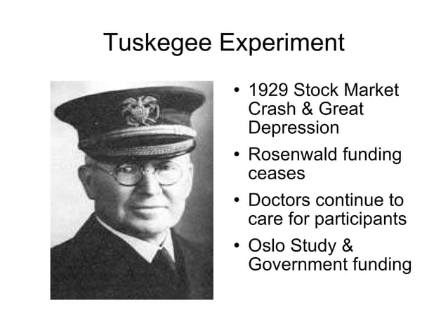 Tuskegee experiement power point | PPT | Sexual Health | Diseases and ...