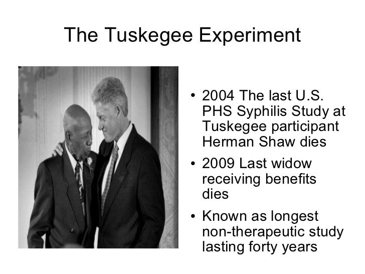 Tuskegee experiement power point