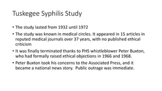 tuskegeepresentation.pptx | Infectious Diseases | Diseases and Conditions