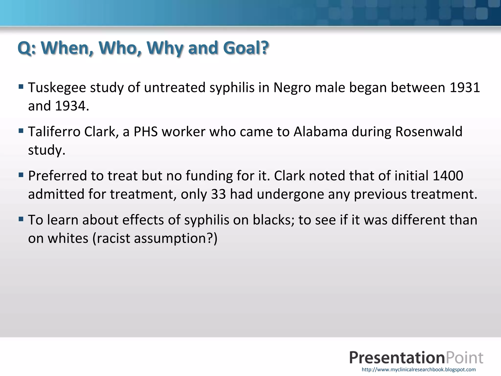 Tuskegee study | PPTX