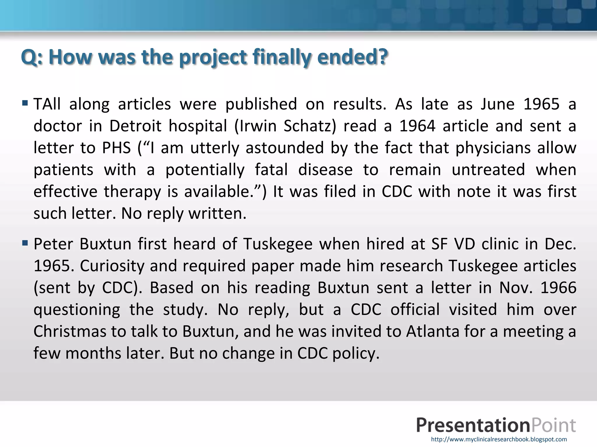 Tuskegee study | PPTX