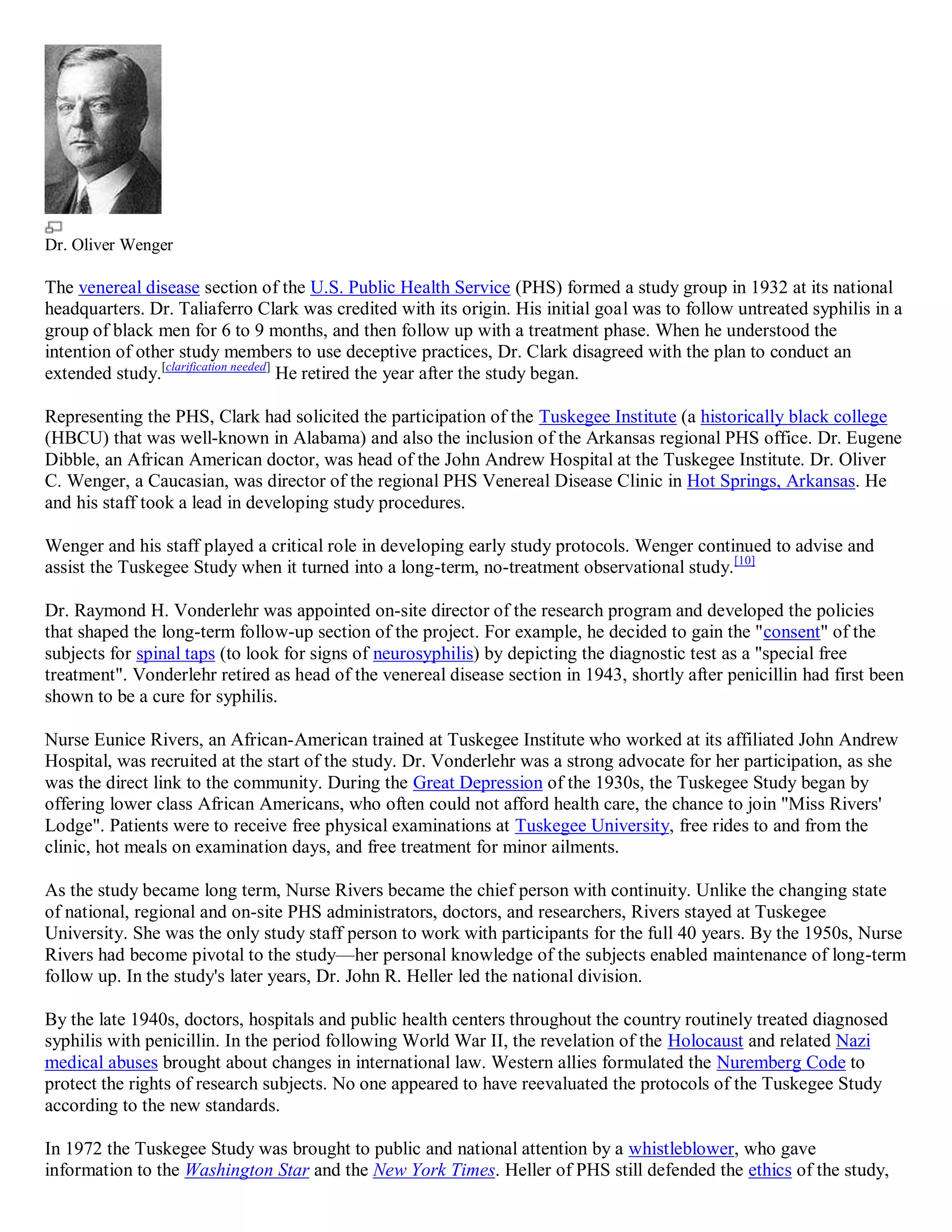 Tuskegee tests | PDF
