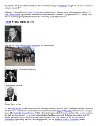 Tuskegee tests | PDF