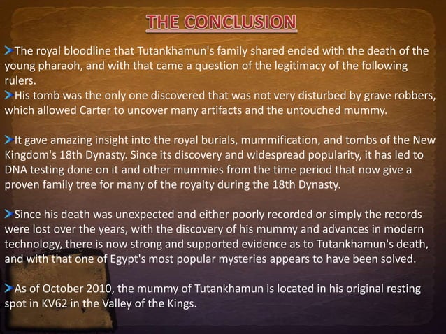 King Tut(Tutankhamun) | PPTX