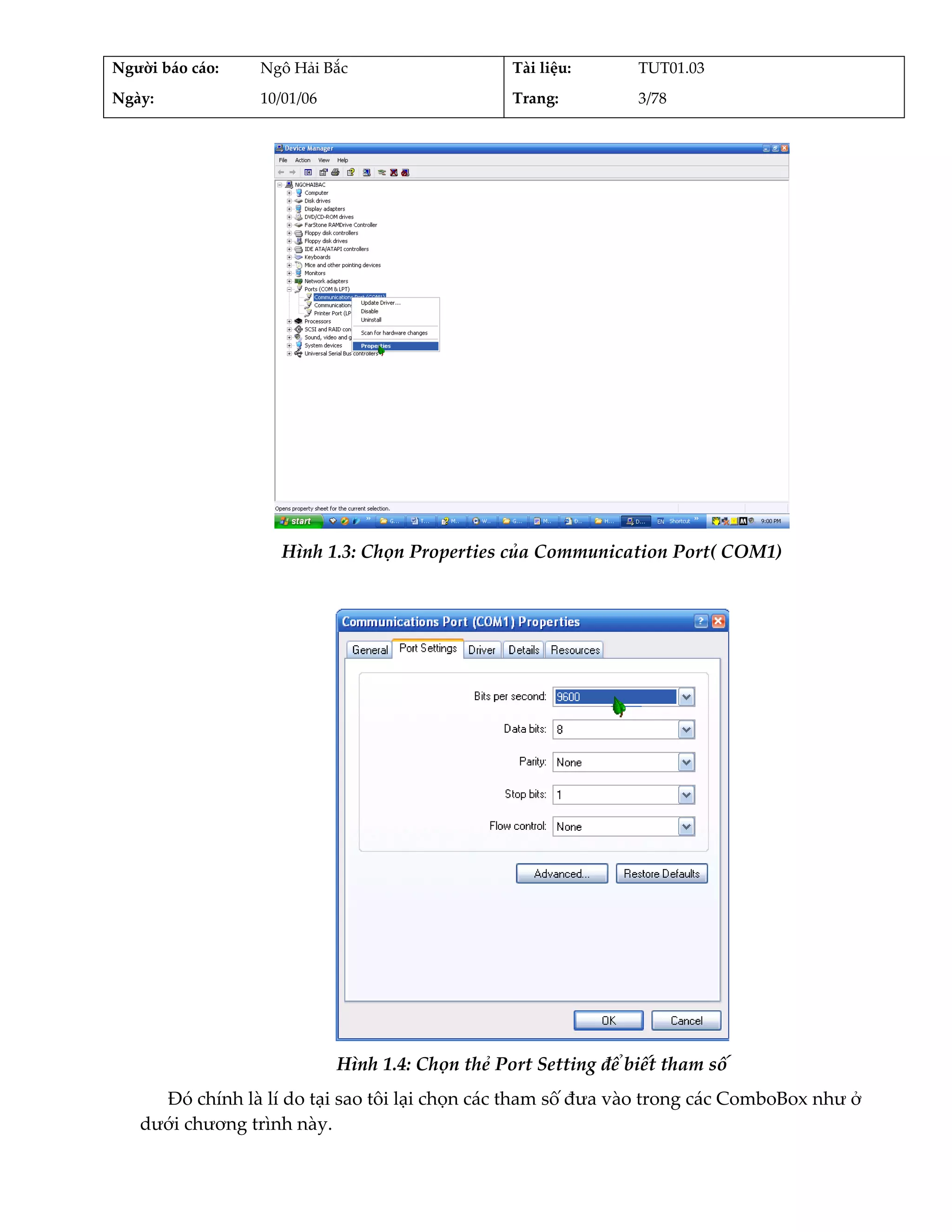 Tut01.03.Pvn.Nohb.Giao Tiep Qua Cong Rs232 | PDF