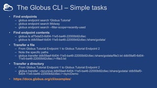 GlobusWorld 2021 Tutorial: The Globus CLI, Platform and SDK | PDF
