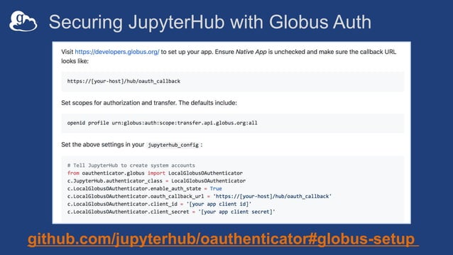 Globus Integrations (JupyterHub, Django, ...) | PPT
