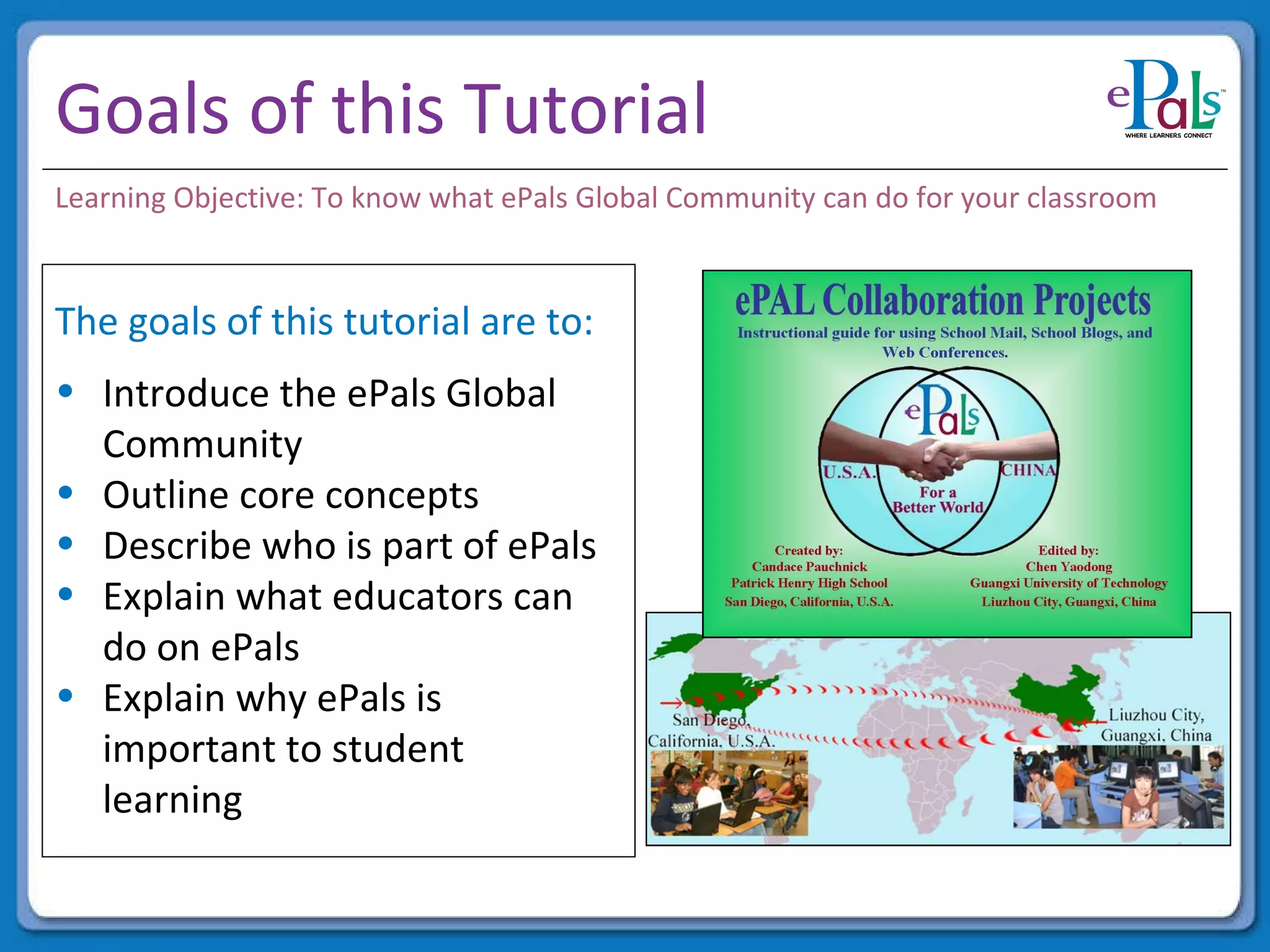 Introduction to the ePals GlobalCommunity | PPT