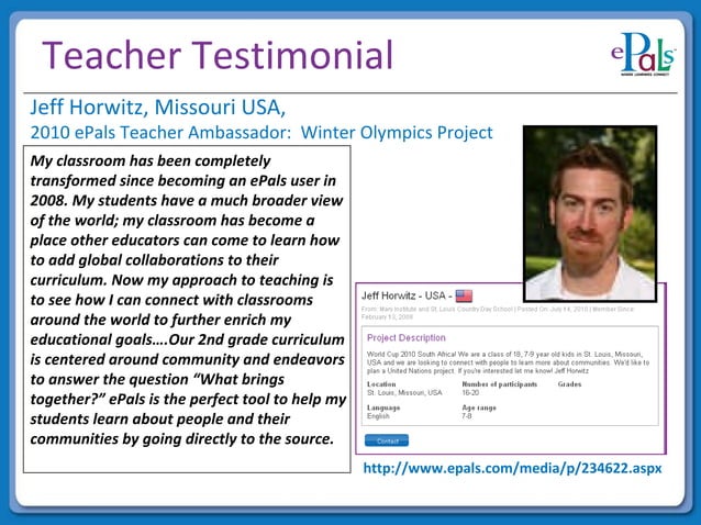 Introduction to the ePals GlobalCommunity | PPT | Education