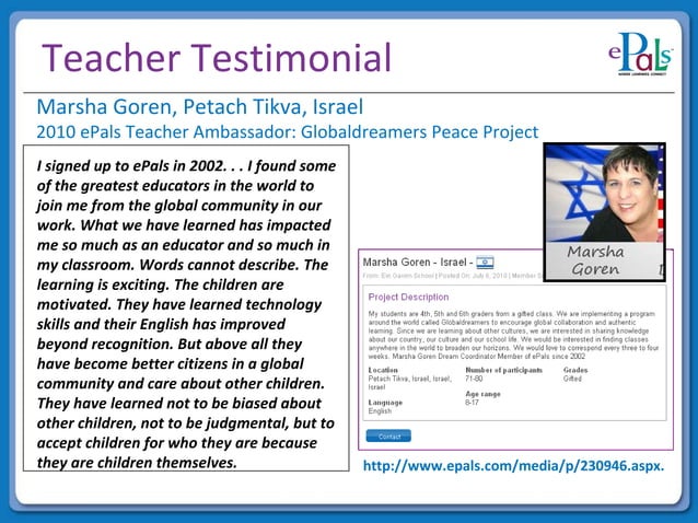 Introduction to the ePals GlobalCommunity | PPT | Education