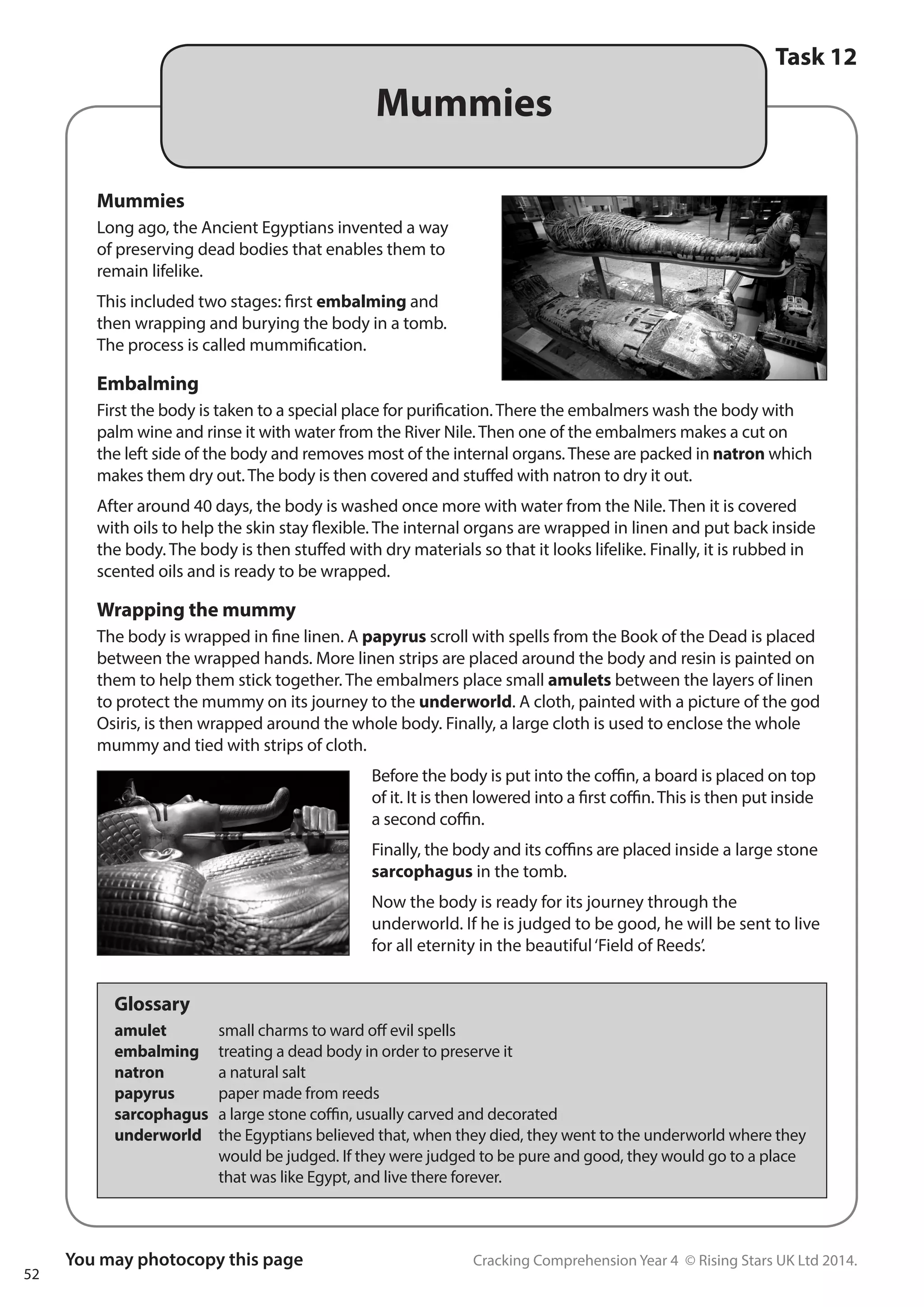 Tutankhamun differentiated-reading-comprehension-activity | PDF