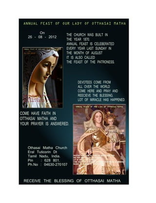 Tuticorin matha church | PDF