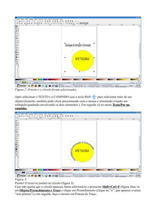 Tutorial do Inkscape: Ferramenta Texto | PDF