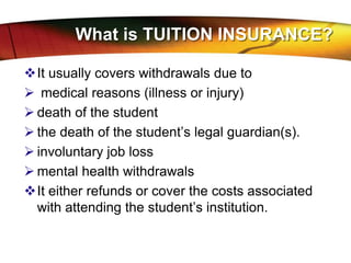 Tution insurance by neetu | PPTX