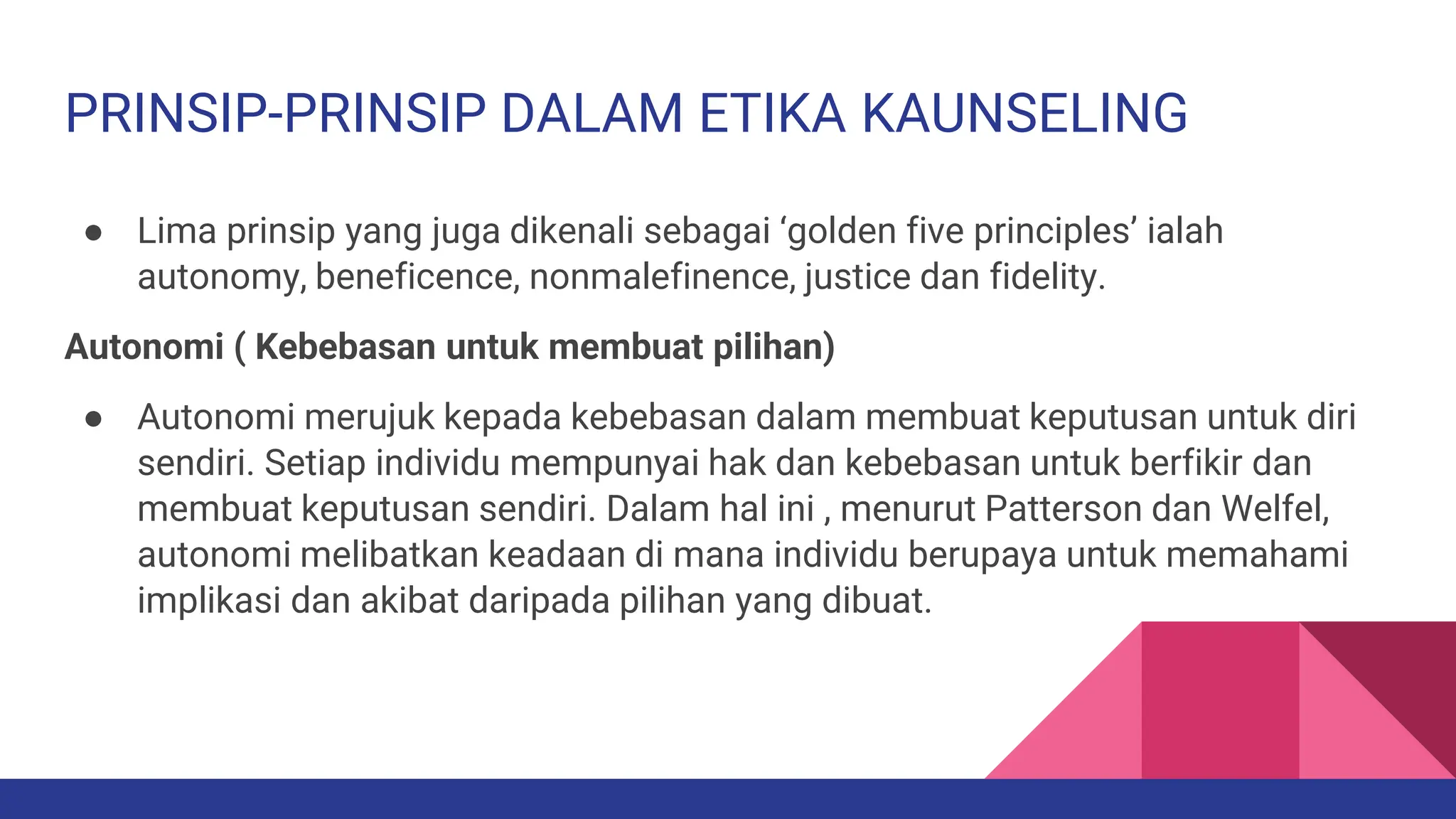 TUTORIAL PBKK3083 Perbezaan konsep etika dan prinsip-prinsip dalam ...