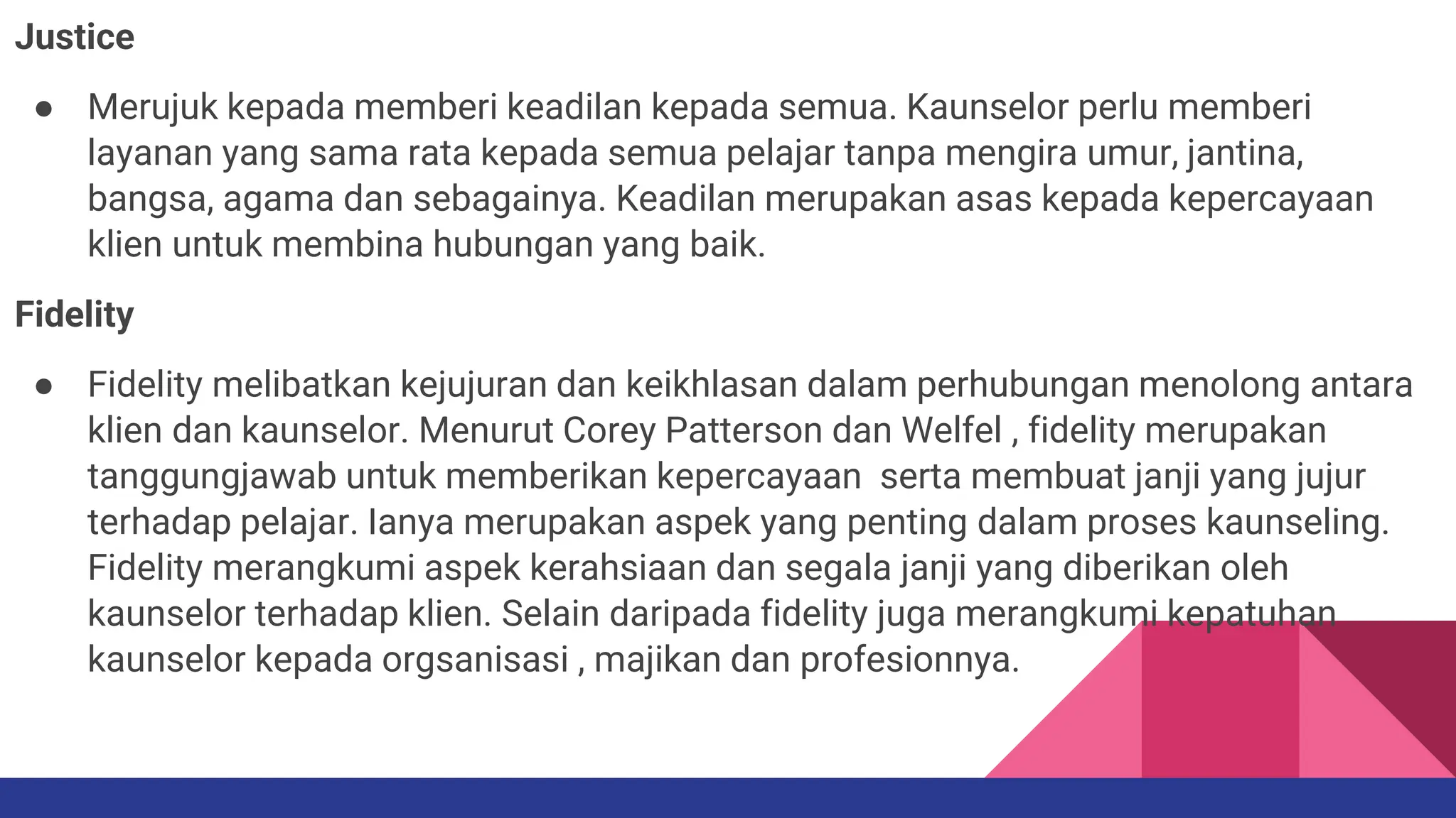 TUTORIAL PBKK3083 Perbezaan konsep etika dan prinsip-prinsip dalam etika kaunseling | PPTX