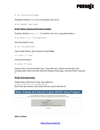 Tutorial Membangun SNORT Integrasi Terhadap MySQL dan BASE | PDF