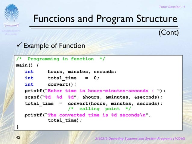 SysProg-Tutor 01 Introduction to C Programming Language | PPT