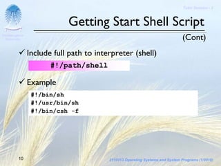 SysProg-Tutor 03 Unix Shell Script Programming | PPT