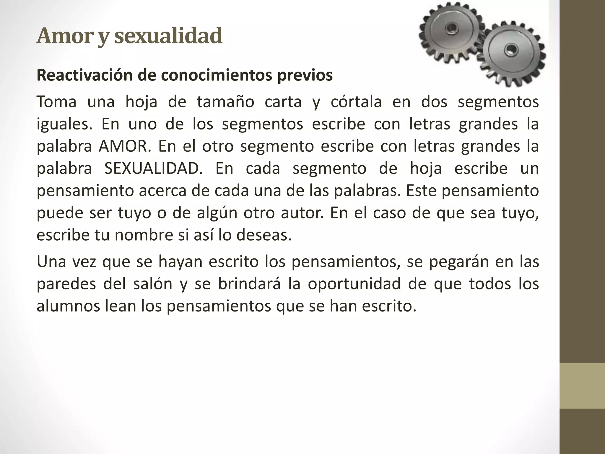 Tutorìa Amor Y Sexualidad Ppt