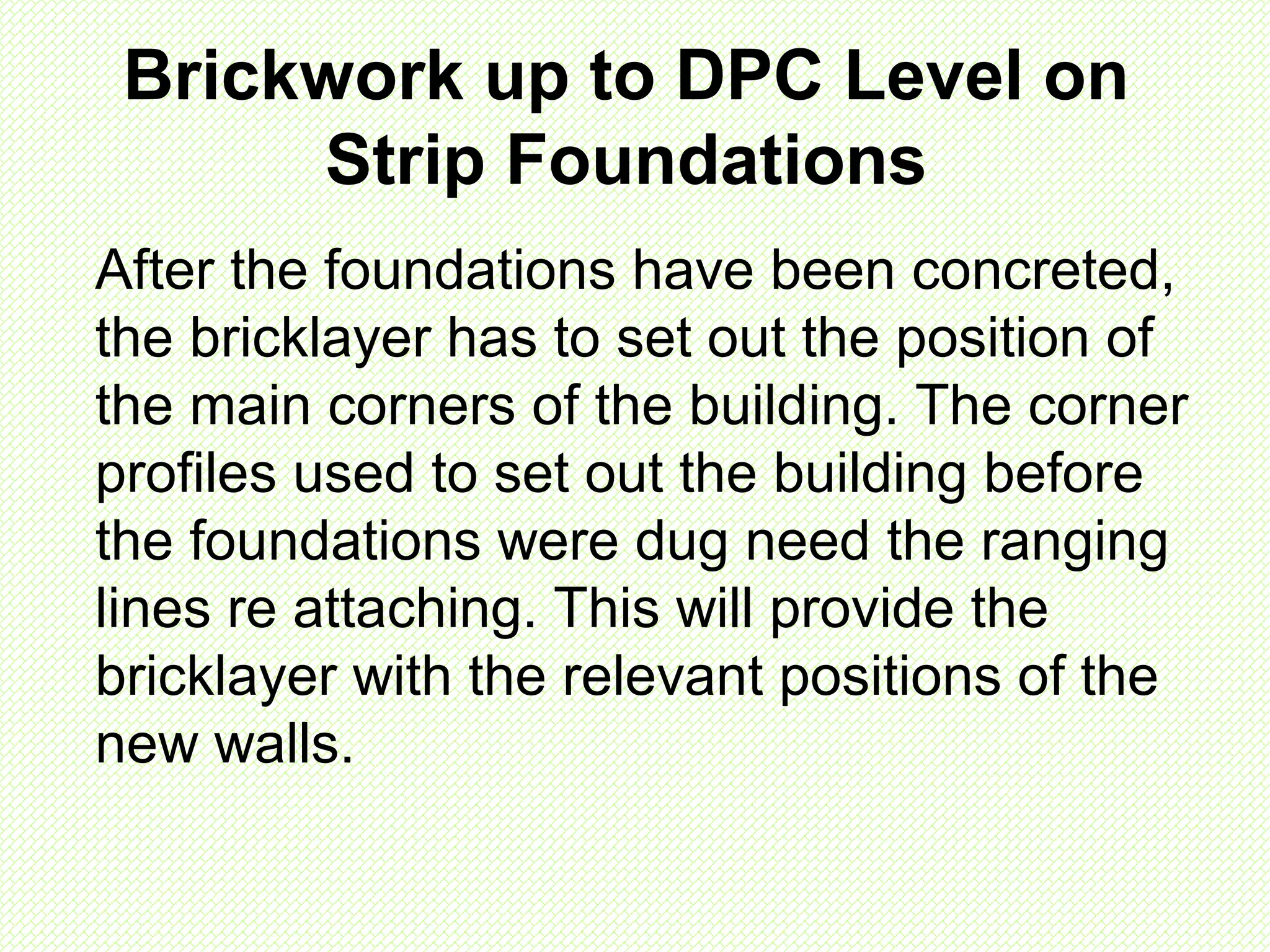 Tutor brickwork below ground level | PPT