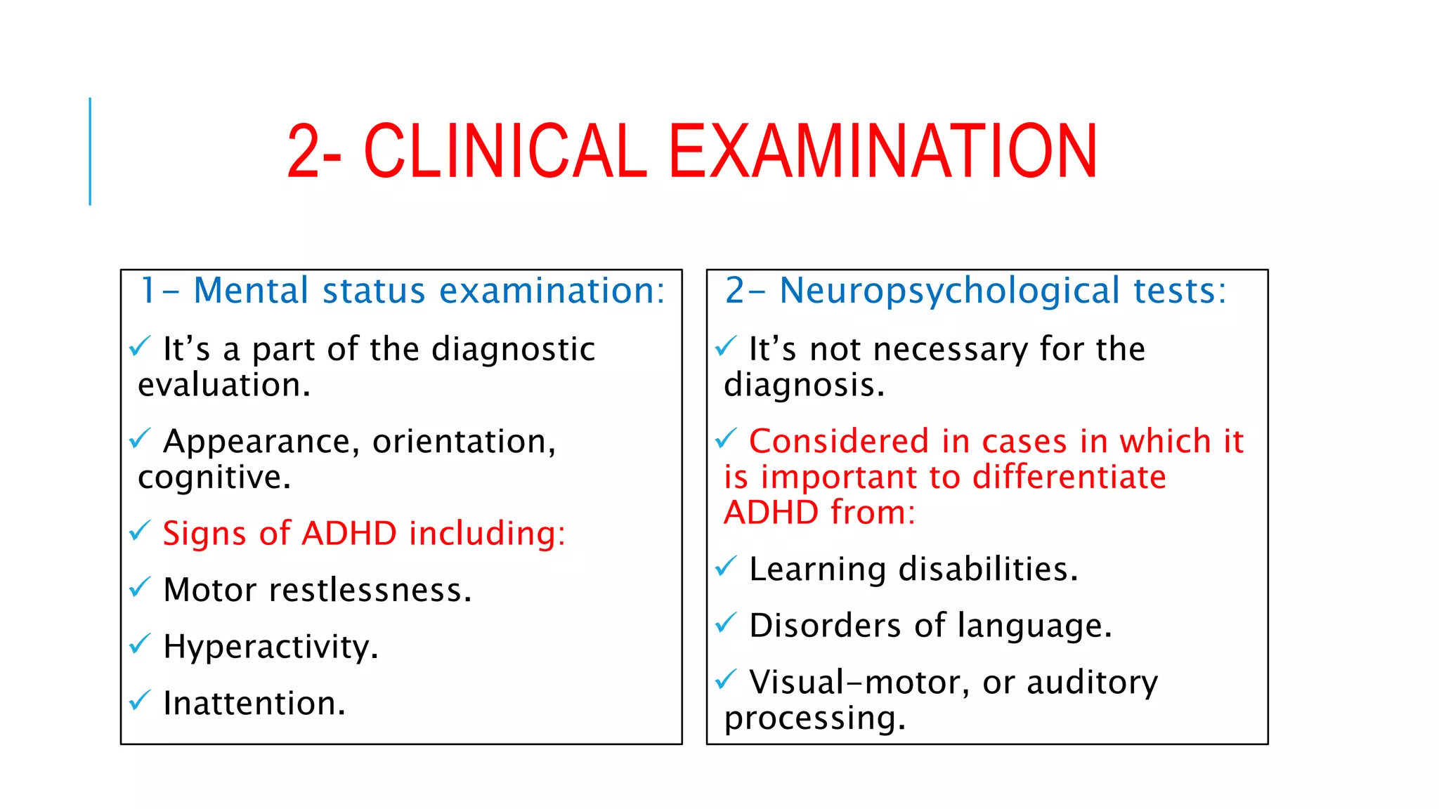 Diagnosis And Treatment Of Attention Defect Hyperactivity Disorder ...