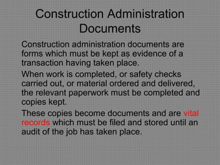 Tutor construction administration documents ppt3 | PPT | Business ...