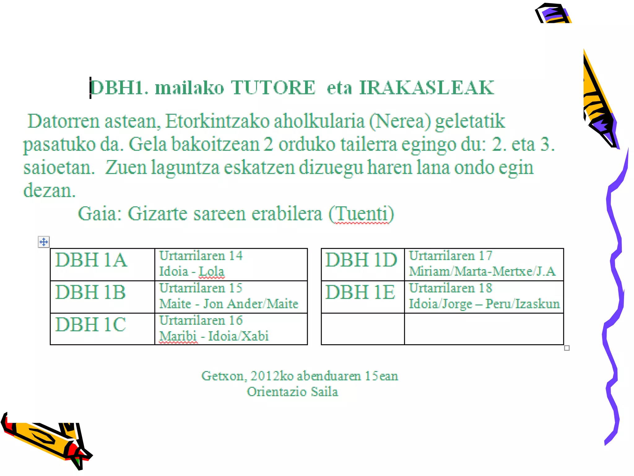 Tutoretza dbh 1 12 11-23 | PPT