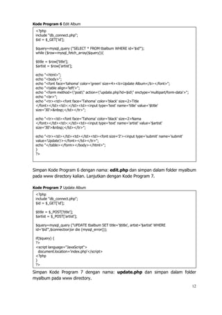 Tutoria contohl-koneksi-php-mysql | PDF