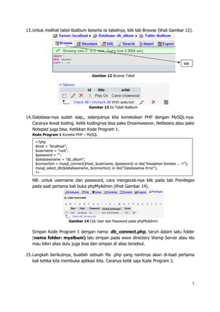 Tutoria contohl-koneksi-php-mysql | PDF