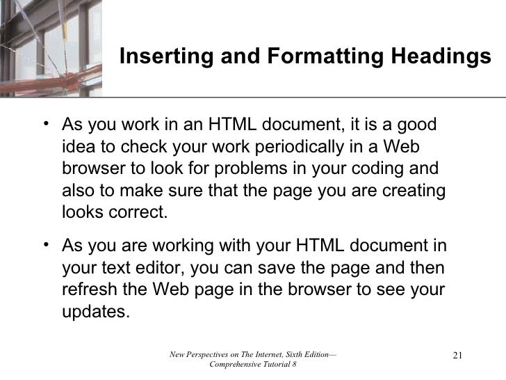 Tutorial 08 - Creating Effective Web Pages