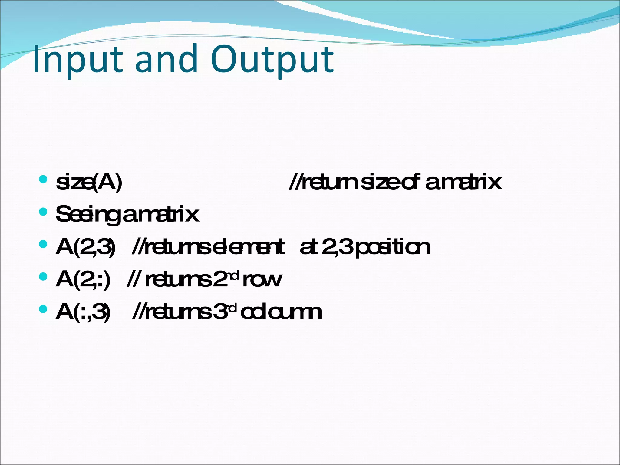 Matlab Basic Tutorial Ppt