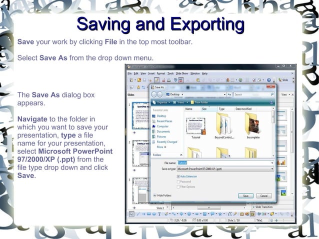 How To Use OpenOffice Impress | PPT