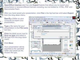 How To Use OpenOffice Impress | PPT