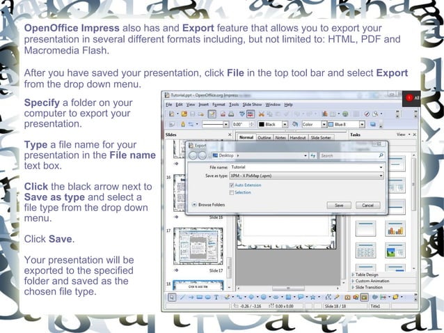 How To Use OpenOffice Impress | PPT