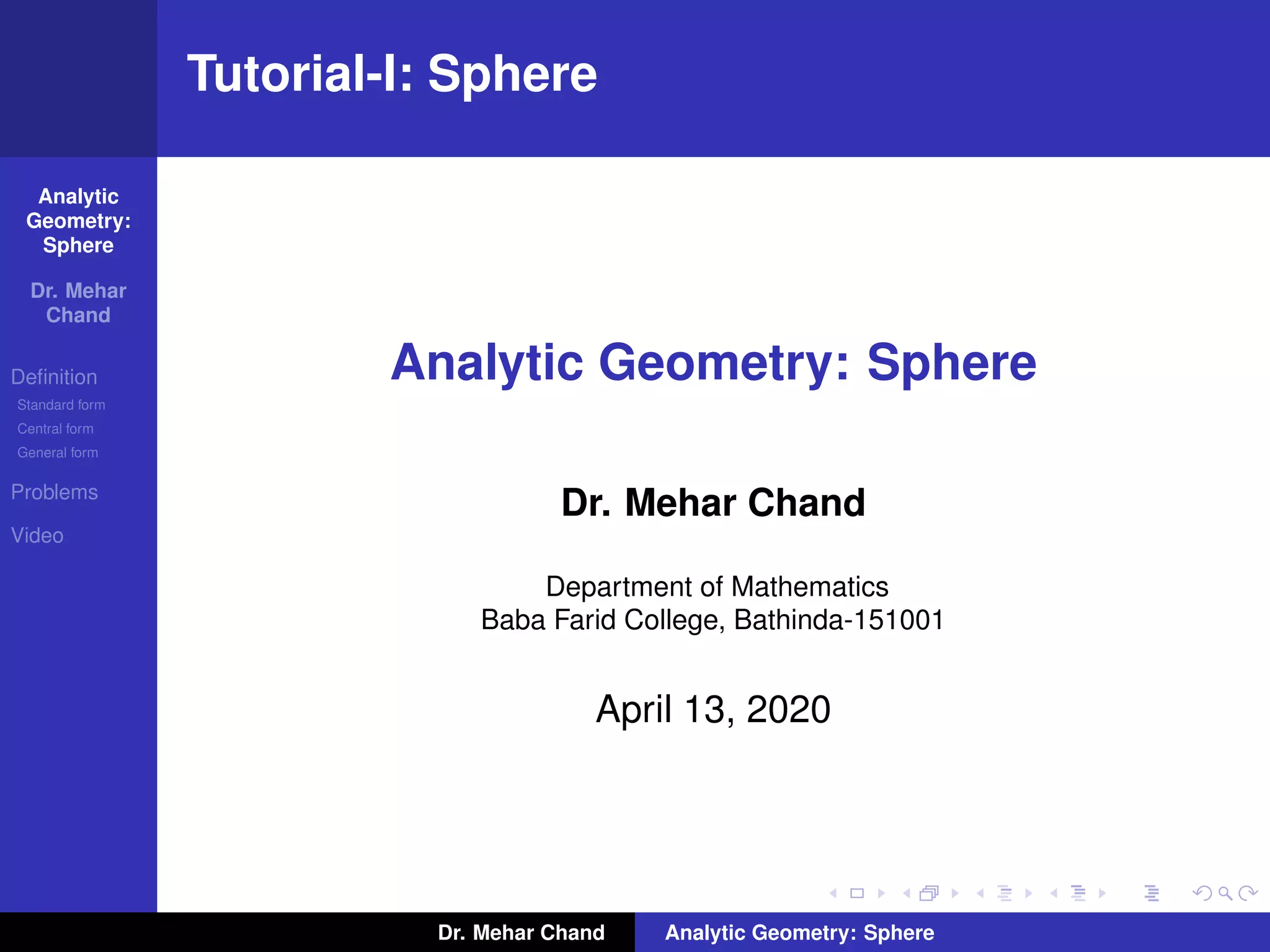 Tutorial 1: The sphere | PDF