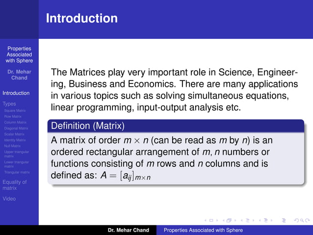 Tutorial 1:Basic Mathematics: Matrices | PDF