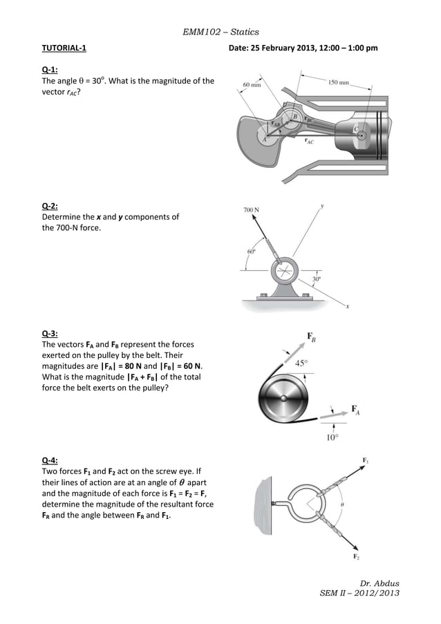 Tutorial 1-(question) | PDF
