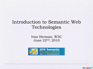 Introduction to Semantic Web Technologies | PPTX
