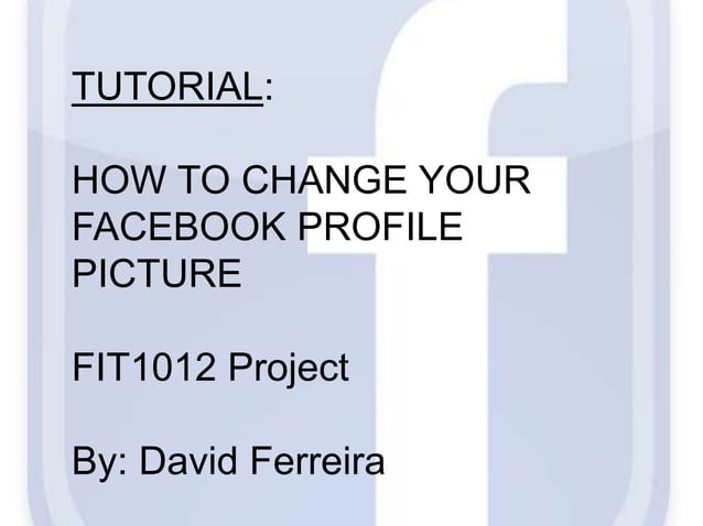 Facebook Profile Picture Tutorial | PPTX