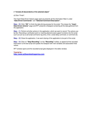 RFT Tutorial 11 How To Data Drive A Test Script Using Ibm – Rational ...
