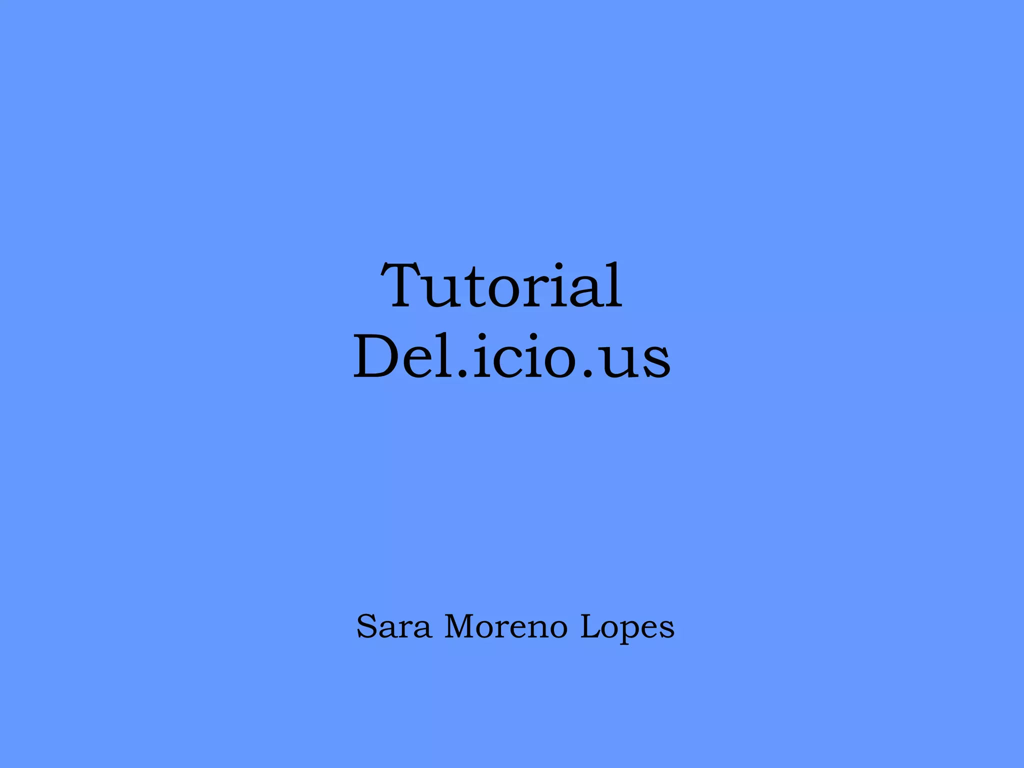 Tutorial Del.icio.us