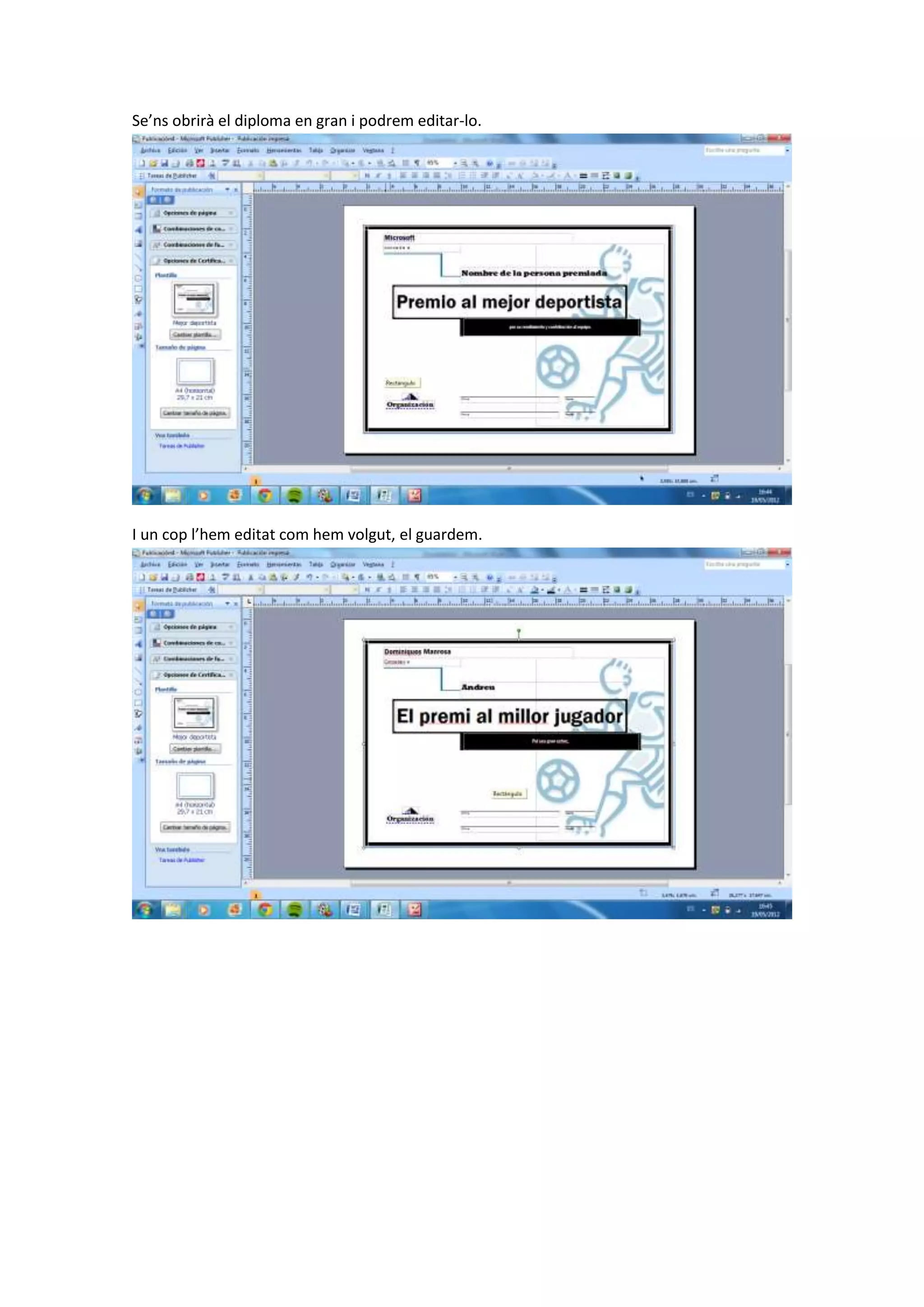 Tutorial funcions Publisher | DOCX