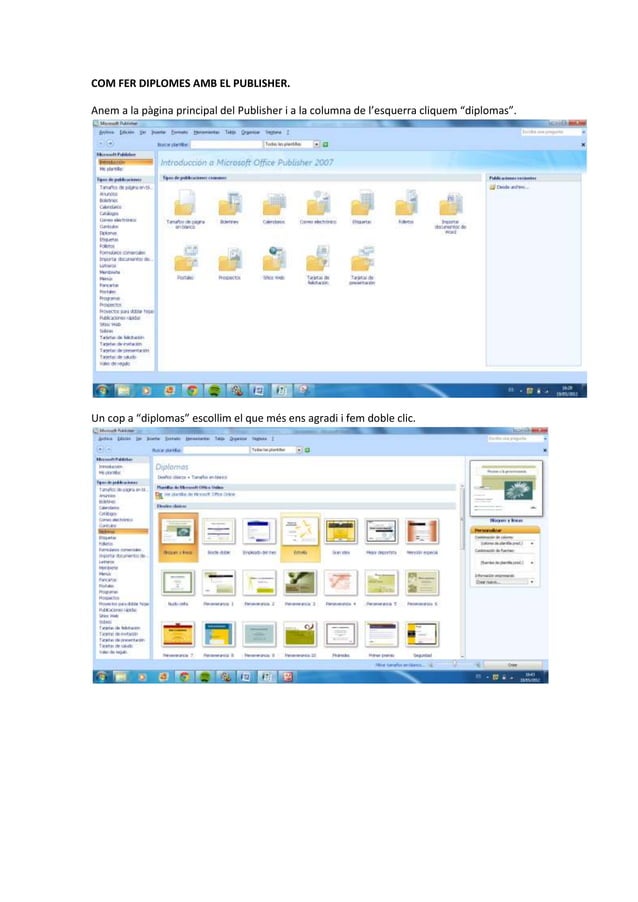 Tutorial funcions Publisher | DOCX