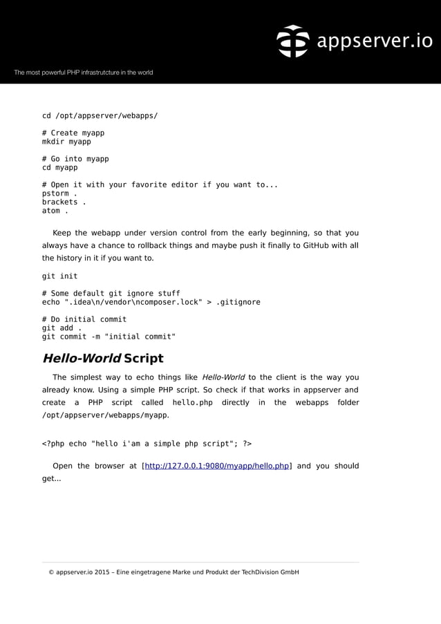 appserver.io tutorial | PDF | Web Development | Internet